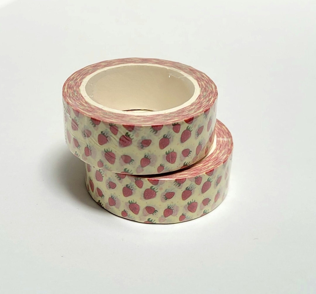 Strawberries, Washi Tape, 1m/10m Length Option Washi Tape, Scrapbooking ...