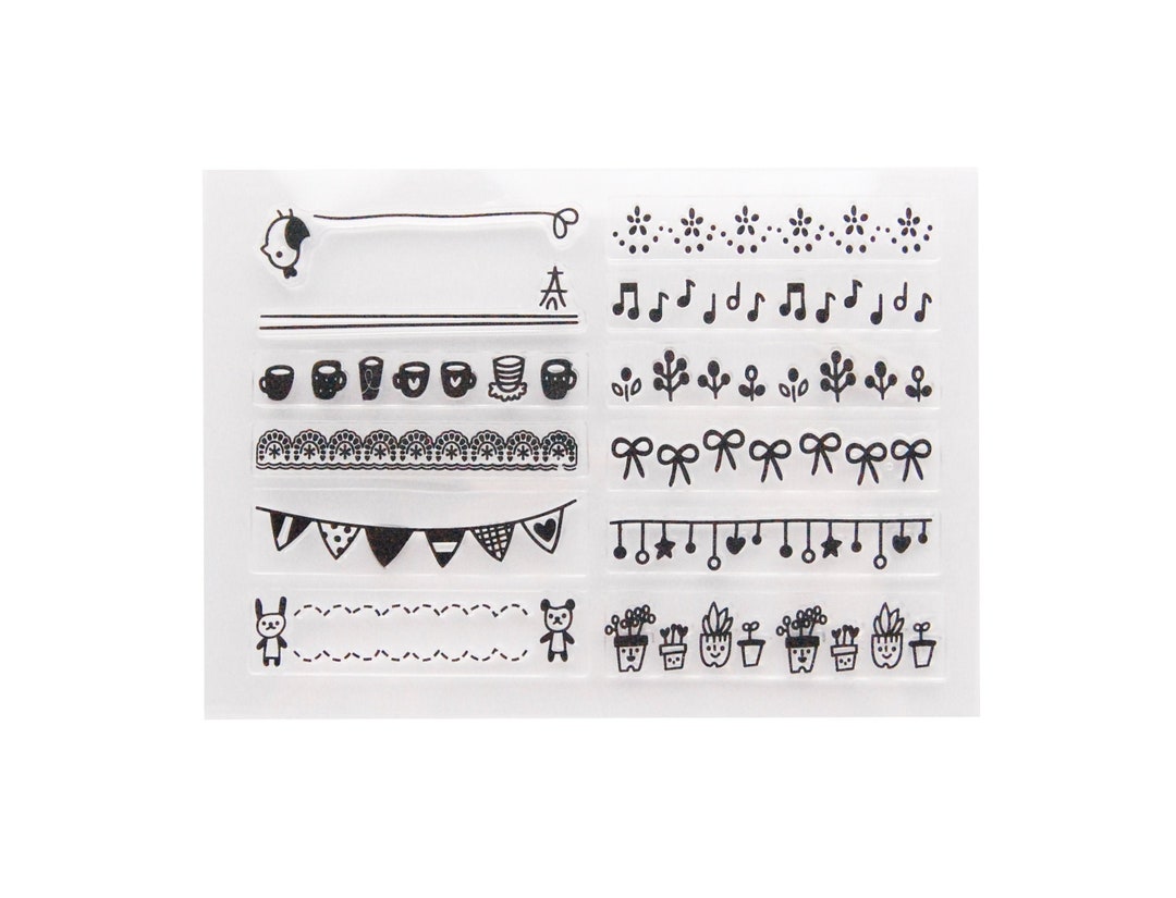 Borders, Assorted Scrapbooking Clear-stamps - Etsy