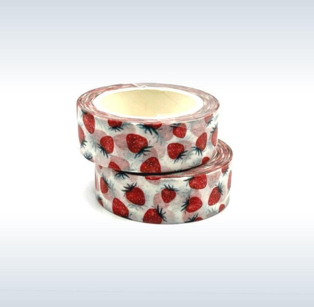 Strawberries, Washi Tape, Fruits, Scrapbooking Tape — 15mm X 1m Length ...