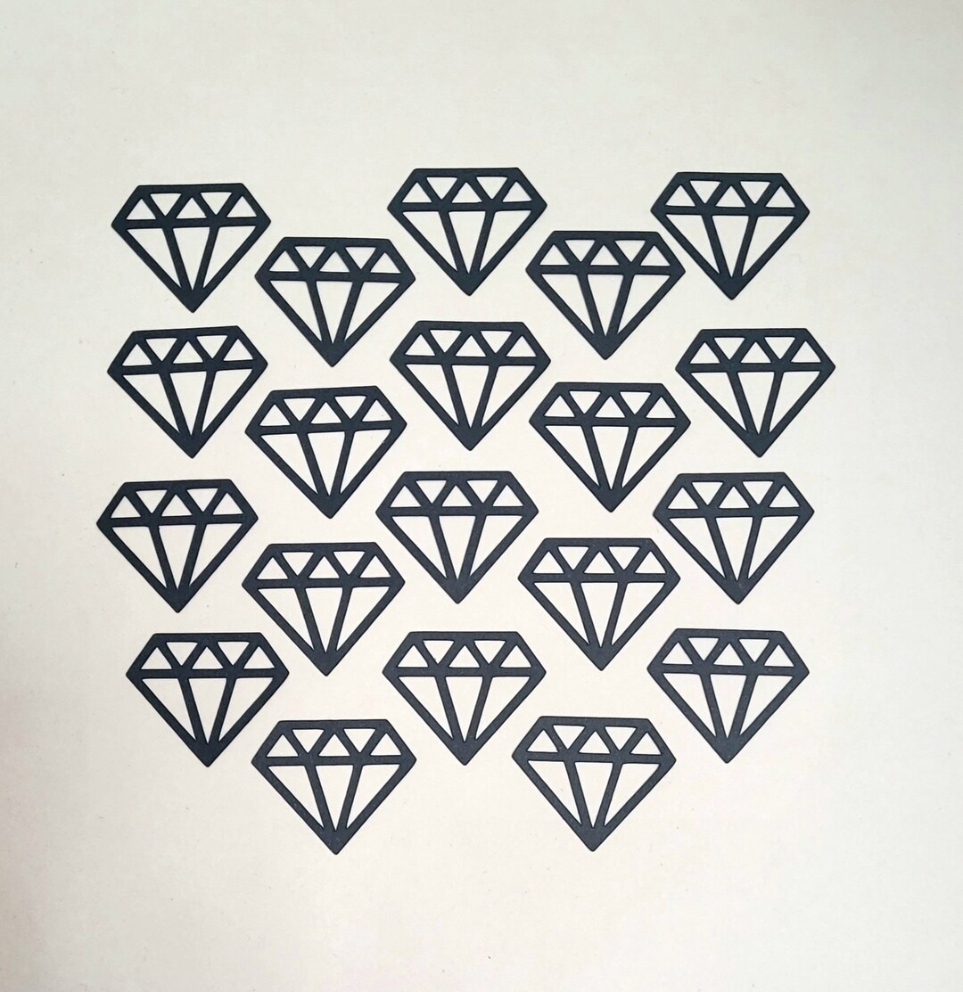 Diamonds Cutouts, Scrapbooking Paper Cutouts - Etsy