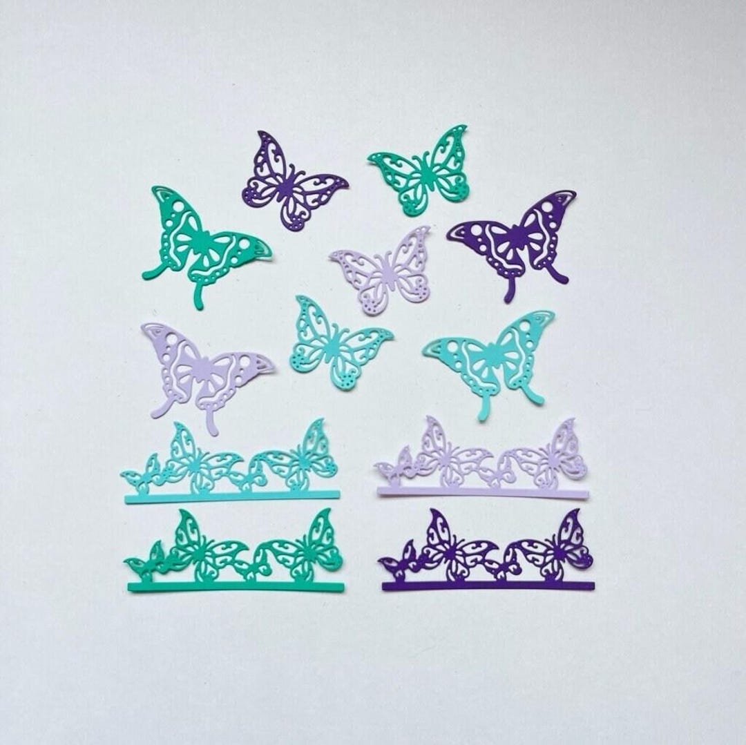 Mauve, Butterflies, Cardstock Paper Cutouts - Etsy