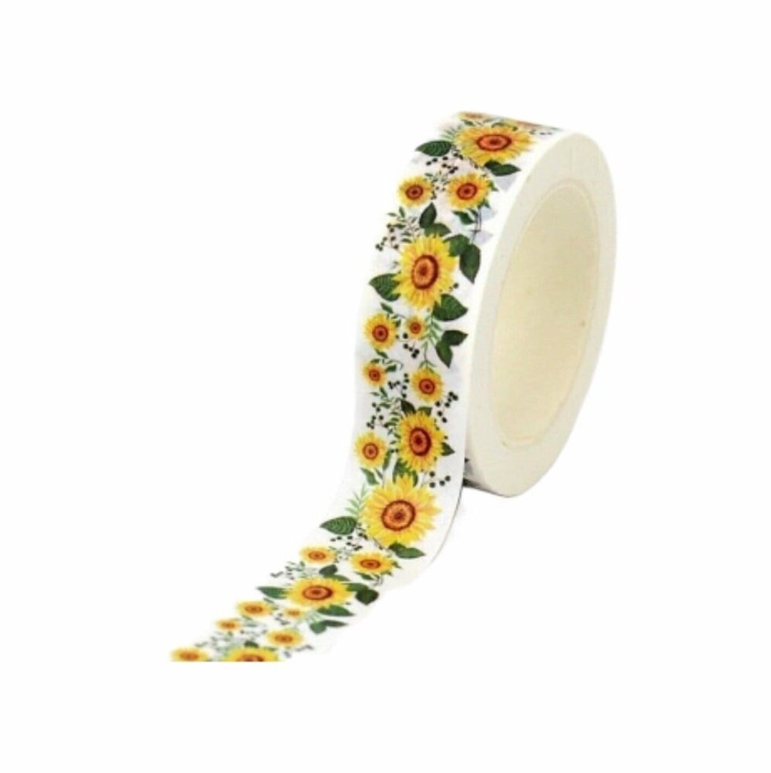 Sunflowers Washi Tape, 1m/10m Length Washi Tape, Scrapbooking Washi ...