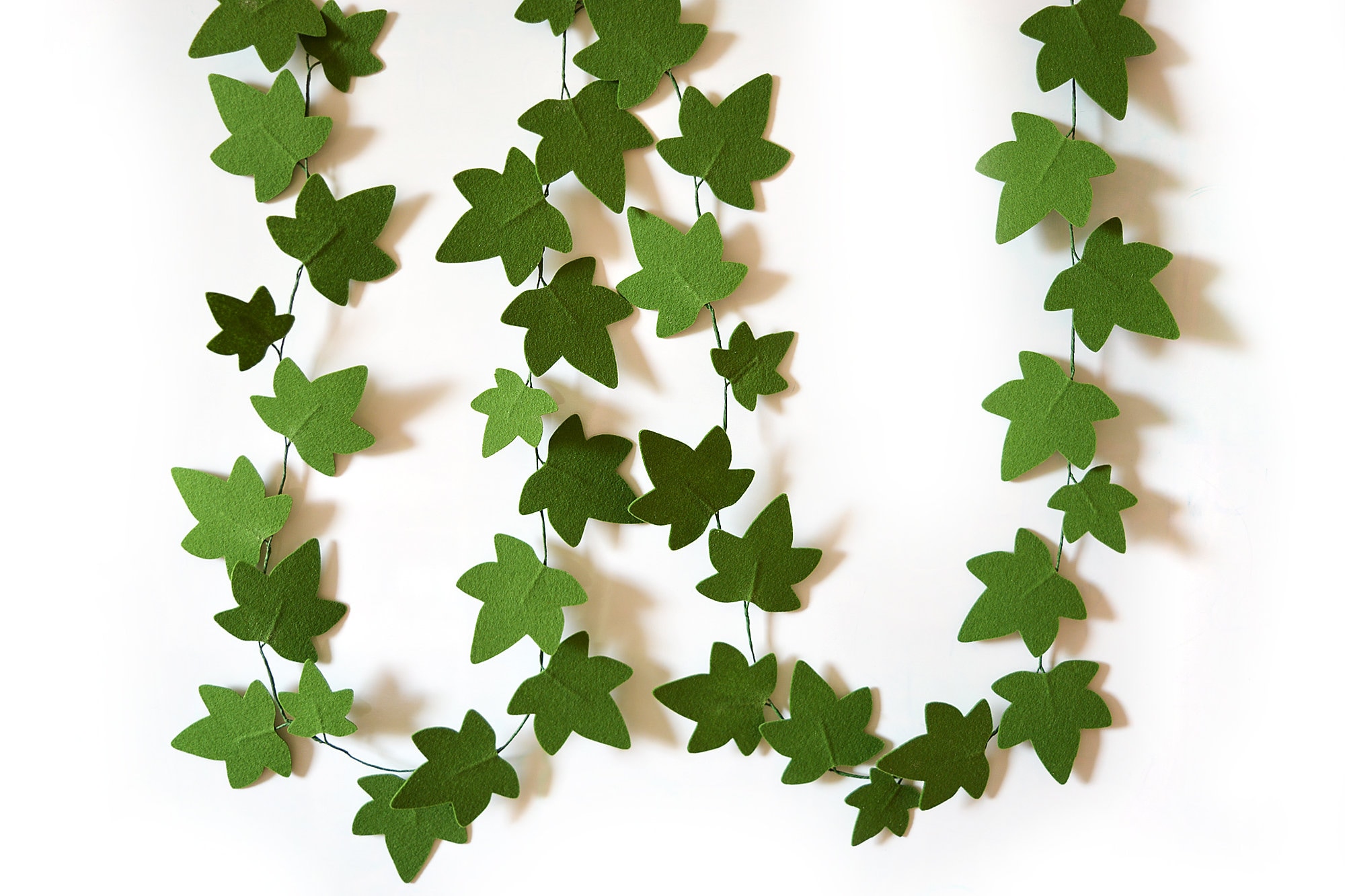 Ivy Leaves, Felt Garland, Liana, Greenery, Balloon Tail, Banner, Jungle ...