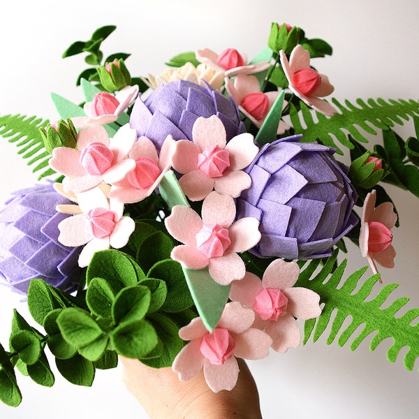Felt Flower Bouquet - Etsy