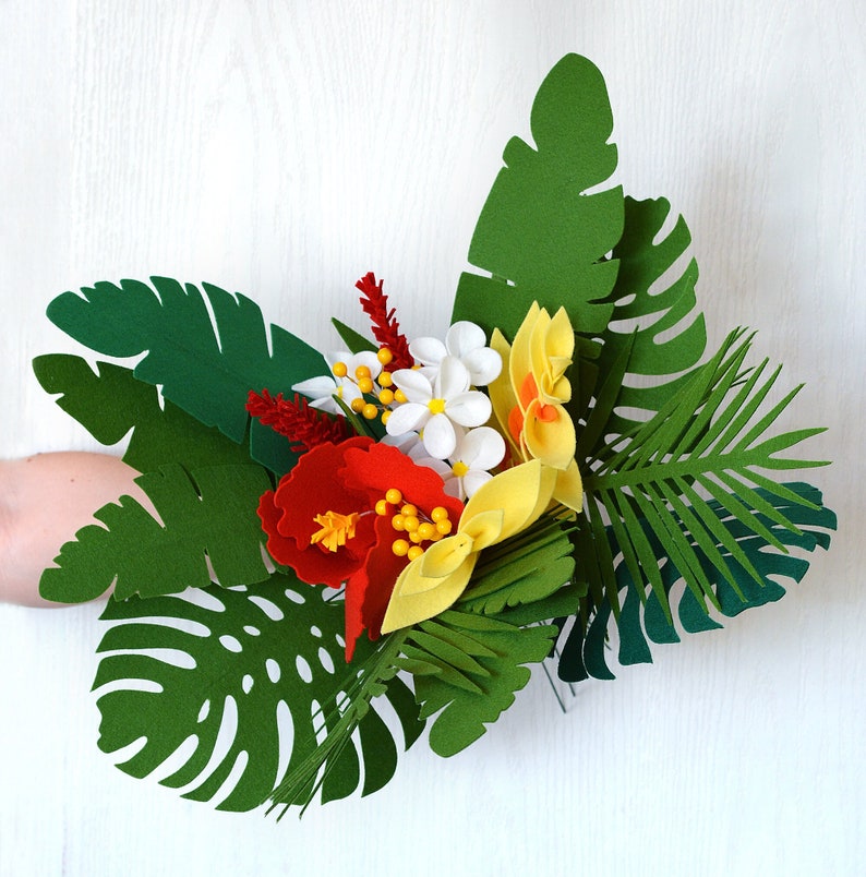 Hawaiian Bouquet DIY Felt Flowers Handmade Felt Flowers - Etsy