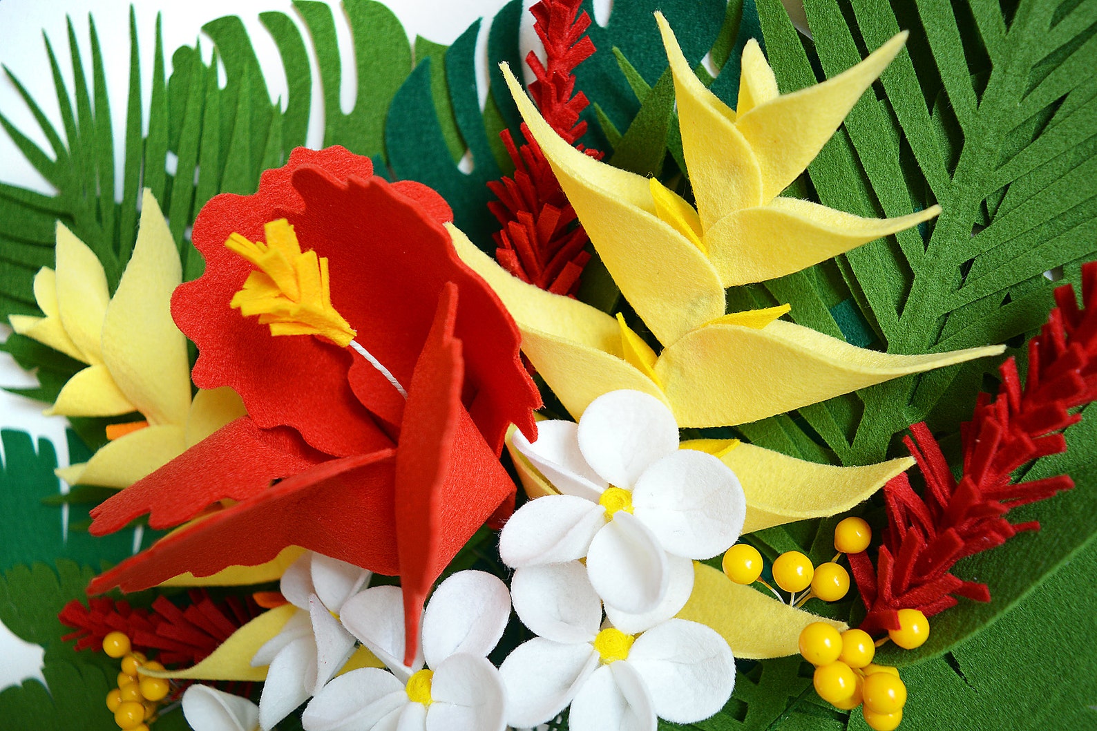 Hawaiian Bouquet DIY Felt Flowers Handmade Felt Flowers | Etsy