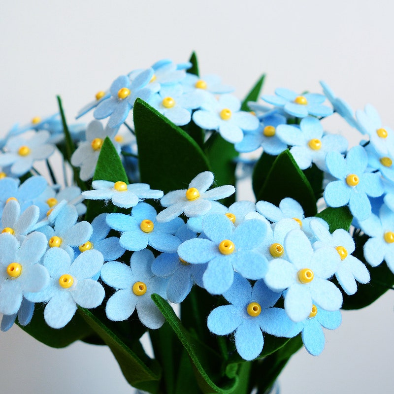 Forget Me Not Bouquet - Etsy