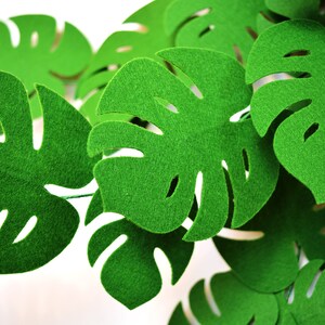 Monstera Garland, Tropical Greenery, Liana, Felt Garland, Banner ...