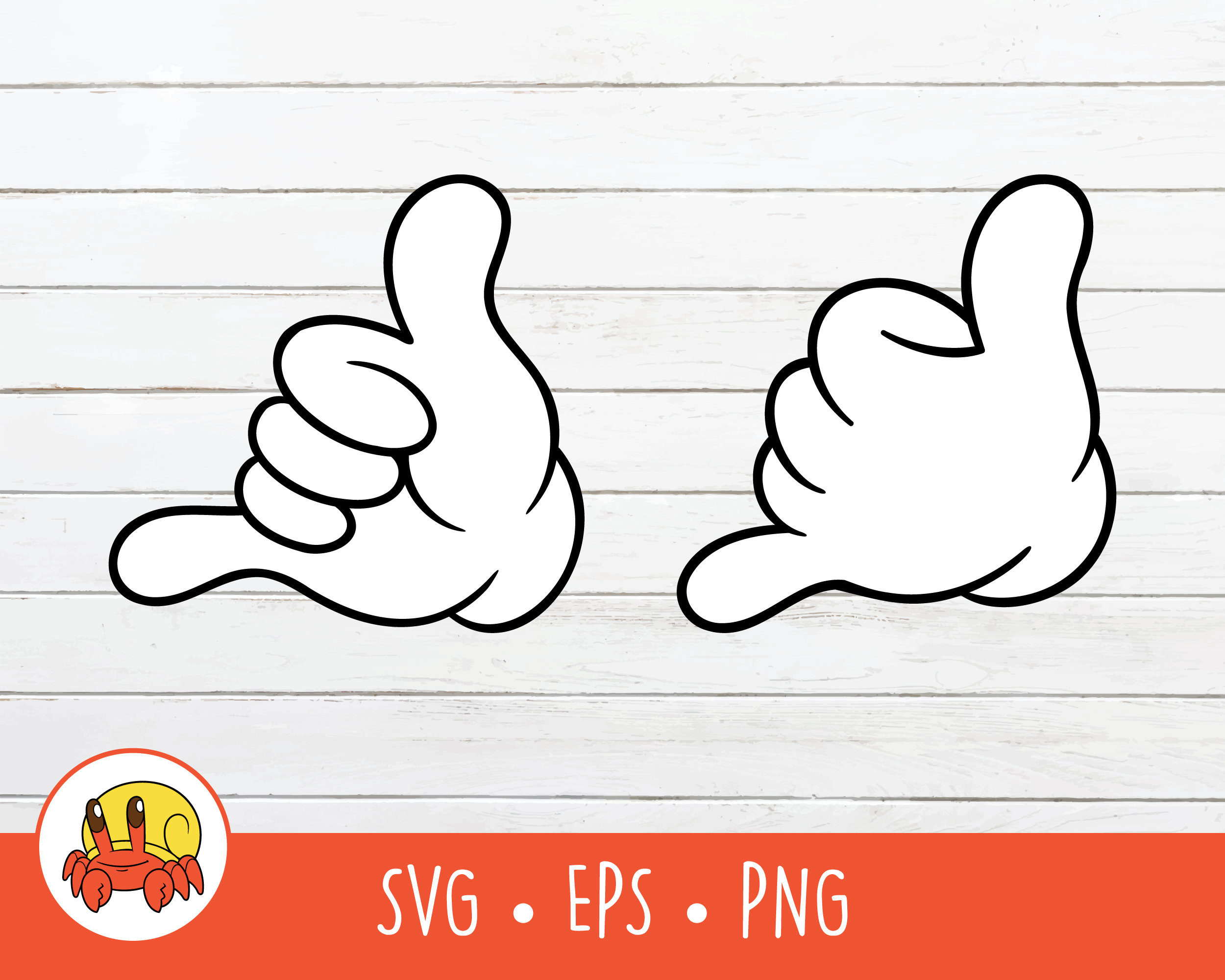 Hang Loose Clipart Shaka Hand SVG Cartoon Hand Sign Vector | Etsy
