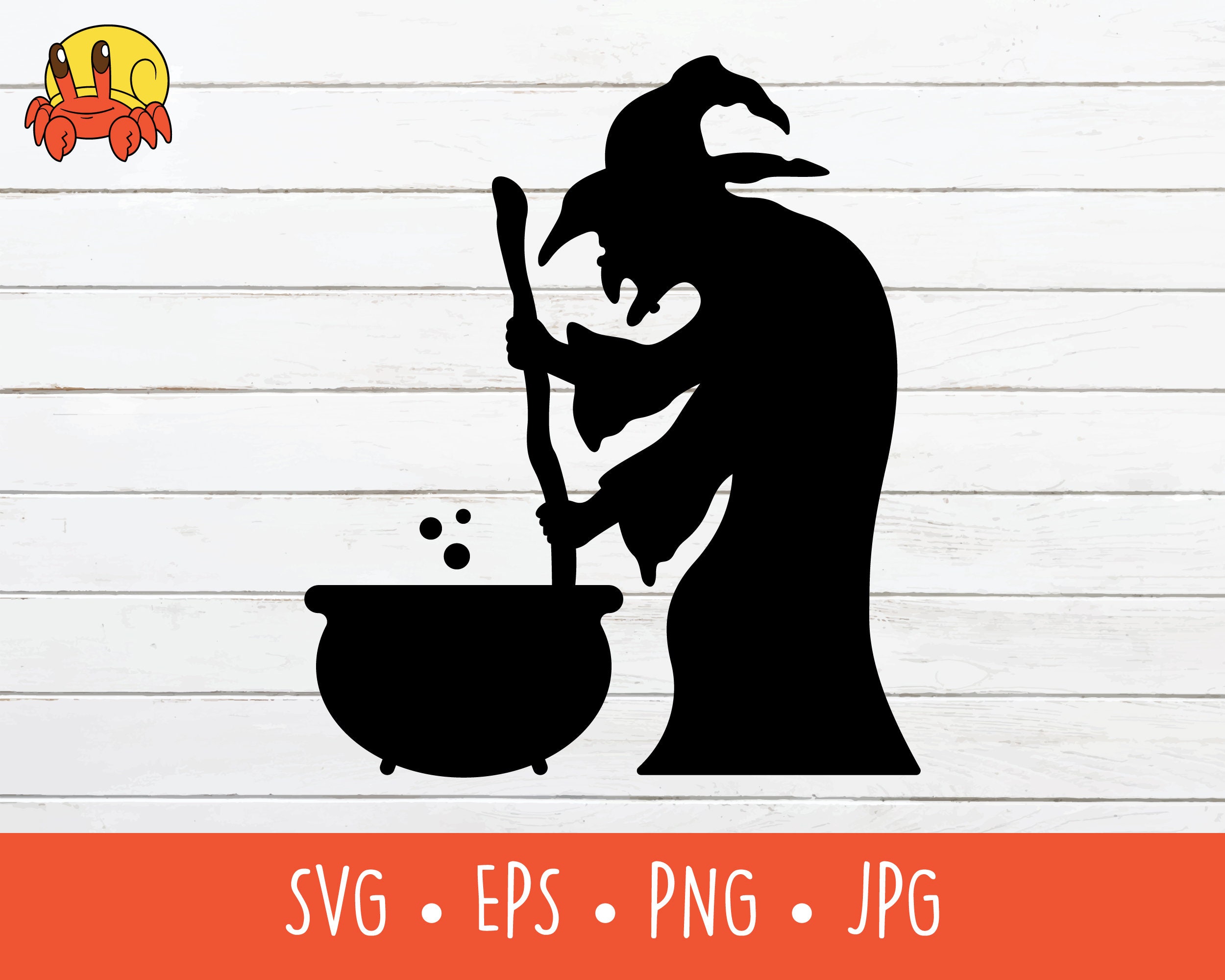 Witch Cauldron Silhouette Clipart