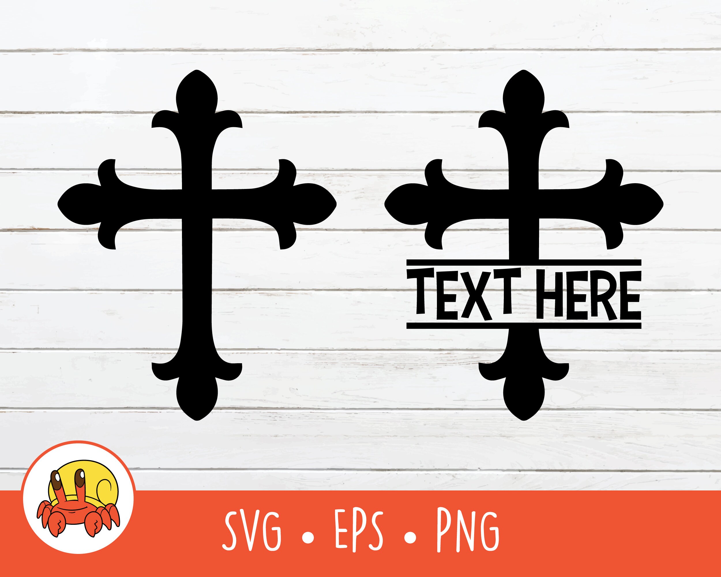 Cross SVG Split Cross Name Frame Vector Cross Cut File For | Etsy