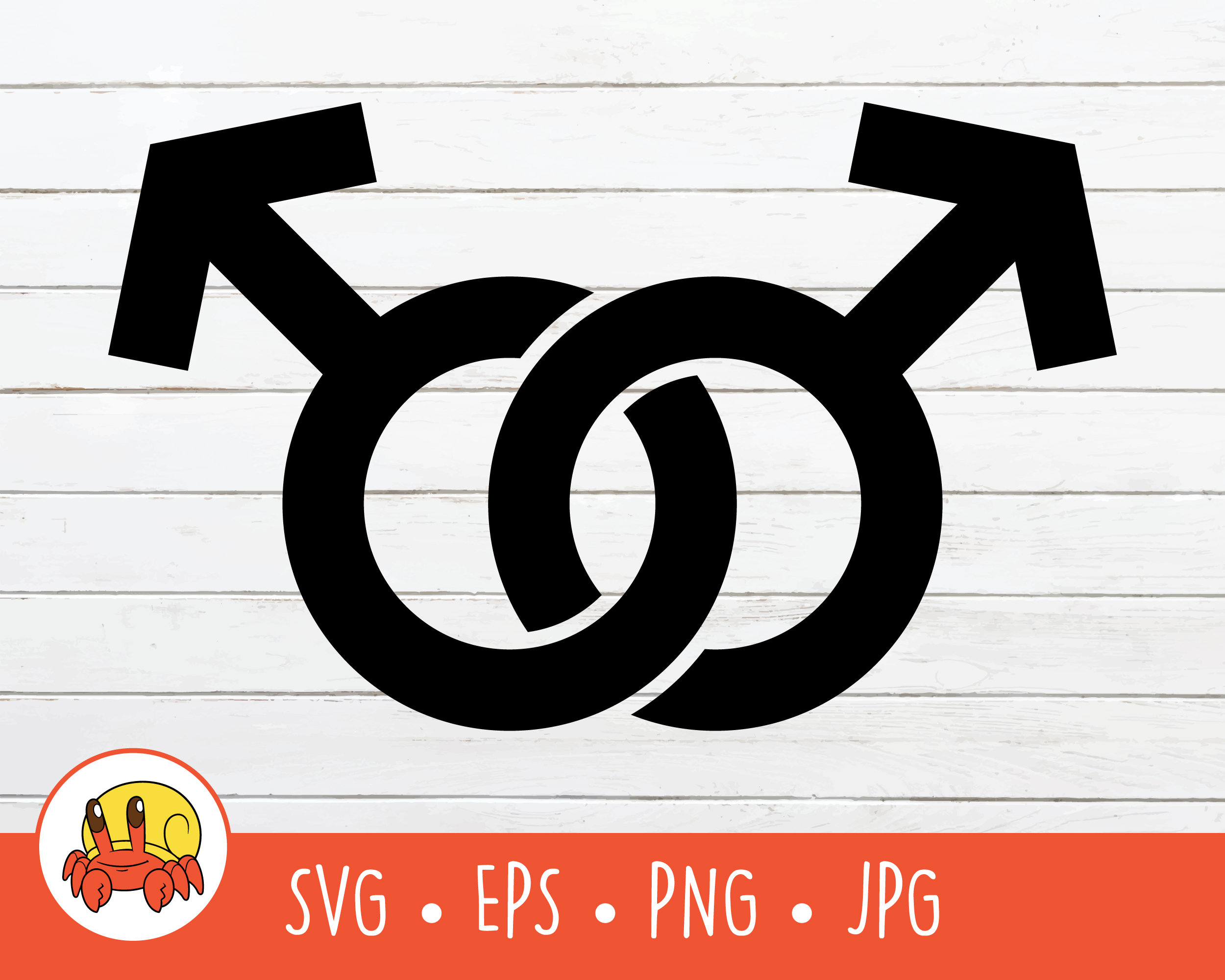 Male Homosexual Bi Gay Symbol Svg Vector Male Lgbtq Sign Etsy