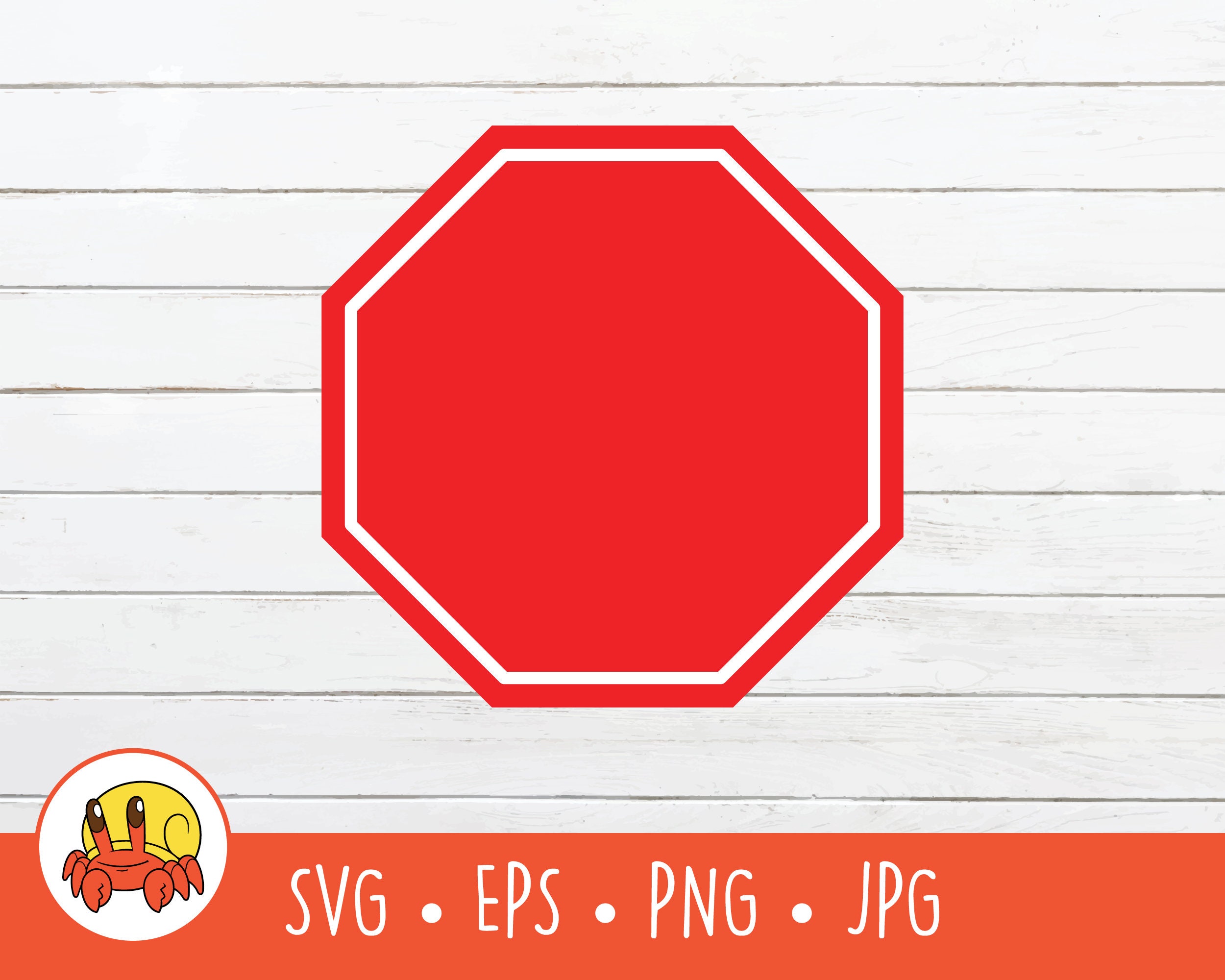 Blank Stop Sign SVG Vector Stop Sign Cut File For Cricut | Etsy