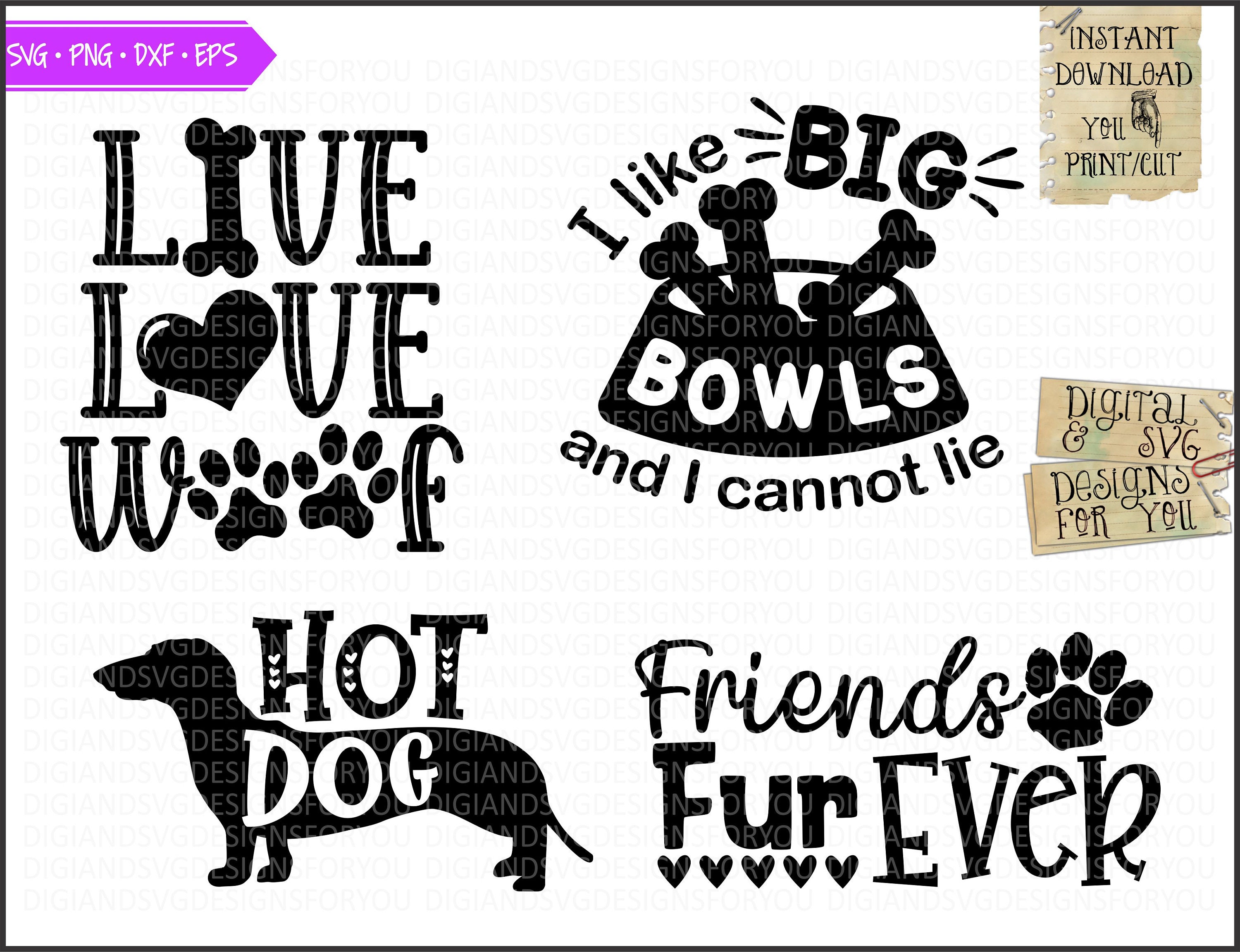Dog quotes bundle svg eps dxf cut file dog quote svg dogs | Etsy