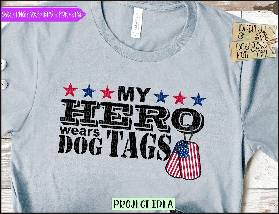 Hero Dog Tags Svg, Patriotic Svg, Dogtags Svg, Png, Dxf, Eps, 4th of ...