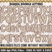 School Doodle Letters, Back to School PNG Alphabet Bundle, Teacher ...