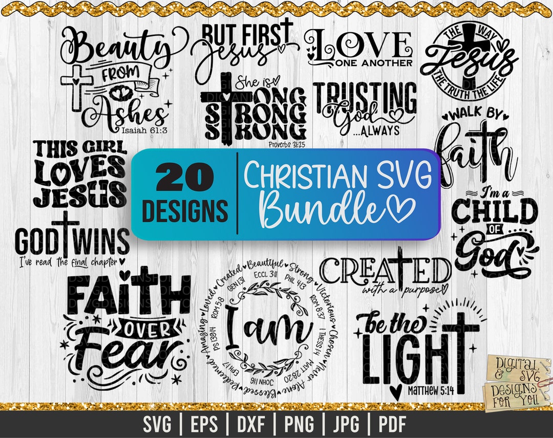Christian Quotes Bundle, Faith Svg Bundle, Christian Svg, Bible Verses ...