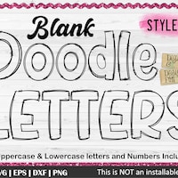 Doodle Alphabet: Transparent PNG SVG Letters for Cricut (digital ...