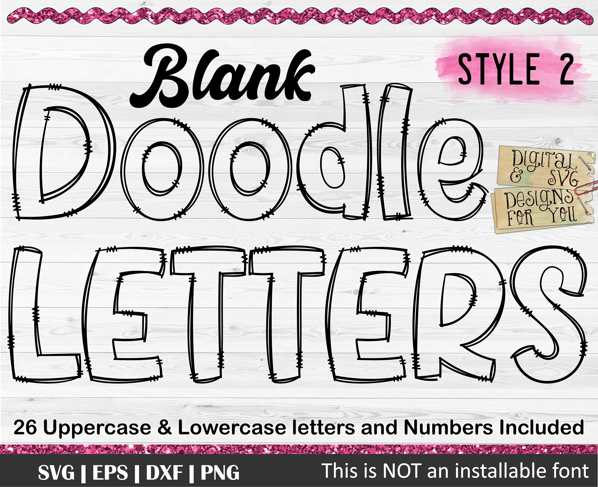 Doodle Letters Svg Set 2 Transparent Doodle Letters SVG - Etsy