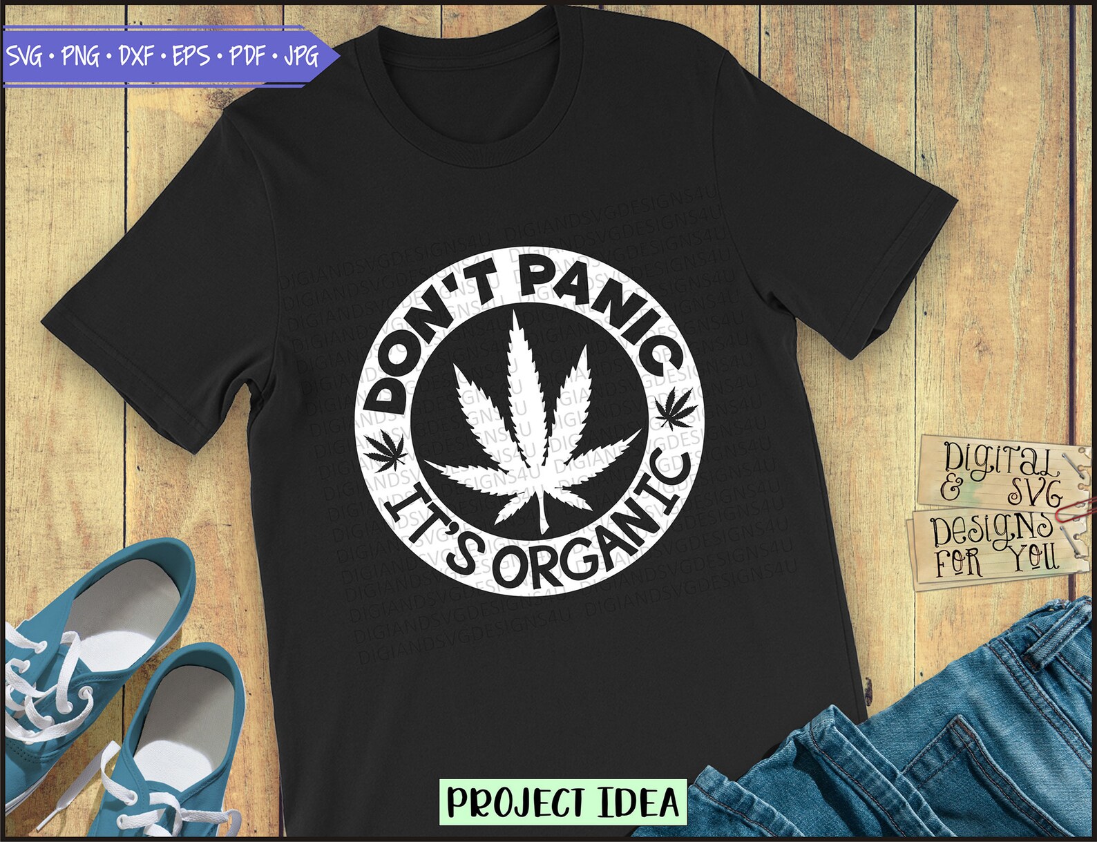 Don't Panic It's Organic Svg Eps Dxf Cut File Weed - Etsy