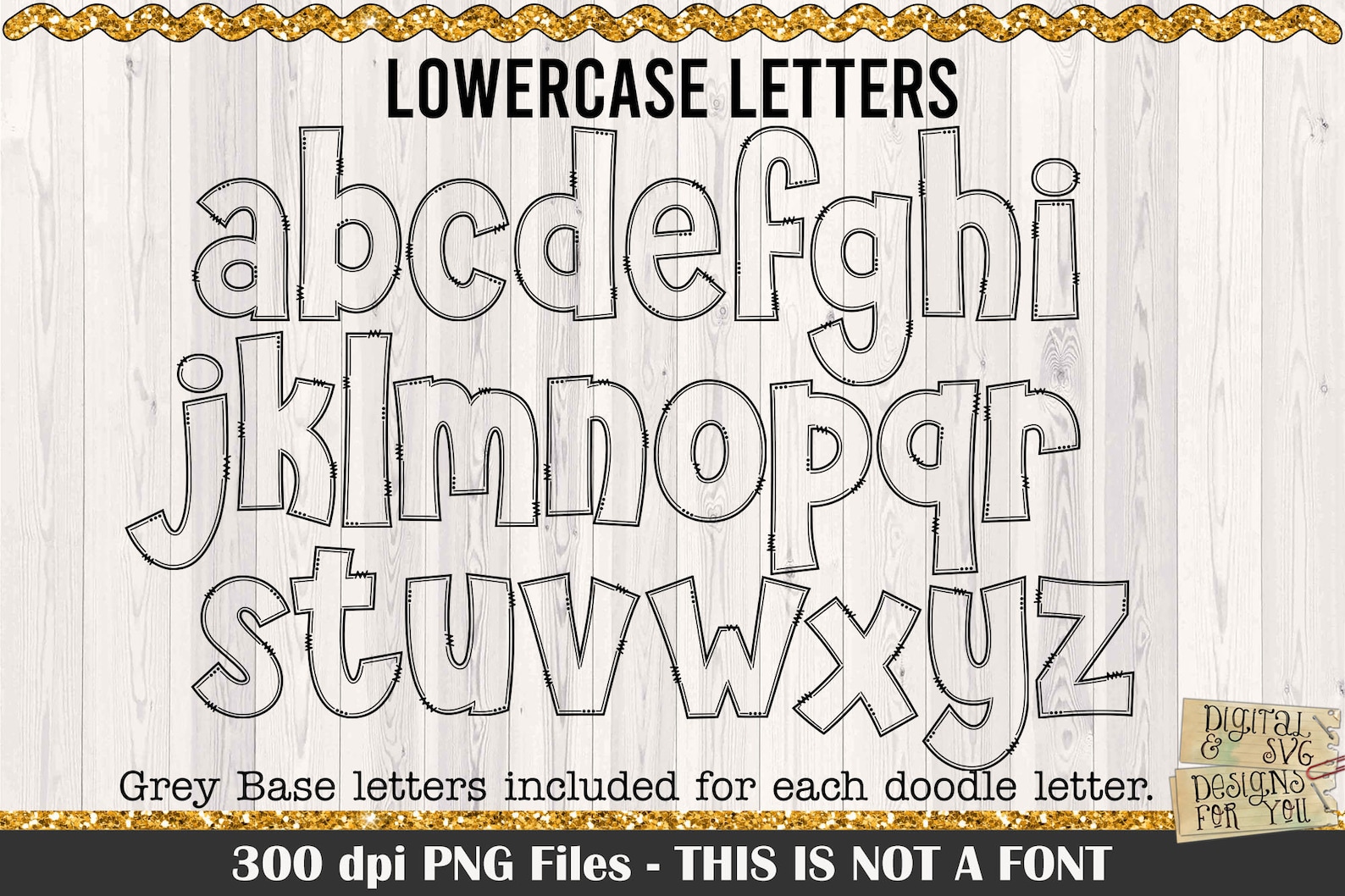 Doodle Letters PNG, Style 3, Transparent Doodle Letters, Blank Doodle ...