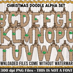 Christmas Doodle Letters, Christmas Alphabet, Doodle Letters, Alpha ...