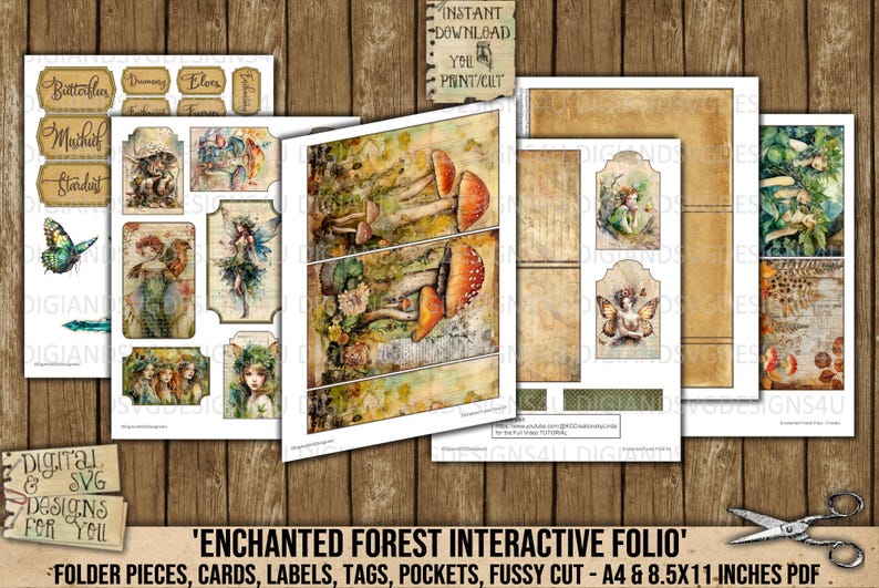 Enchanted Forest, Interactive Folder, Loaded Pockets, Fairies, Woodland ...