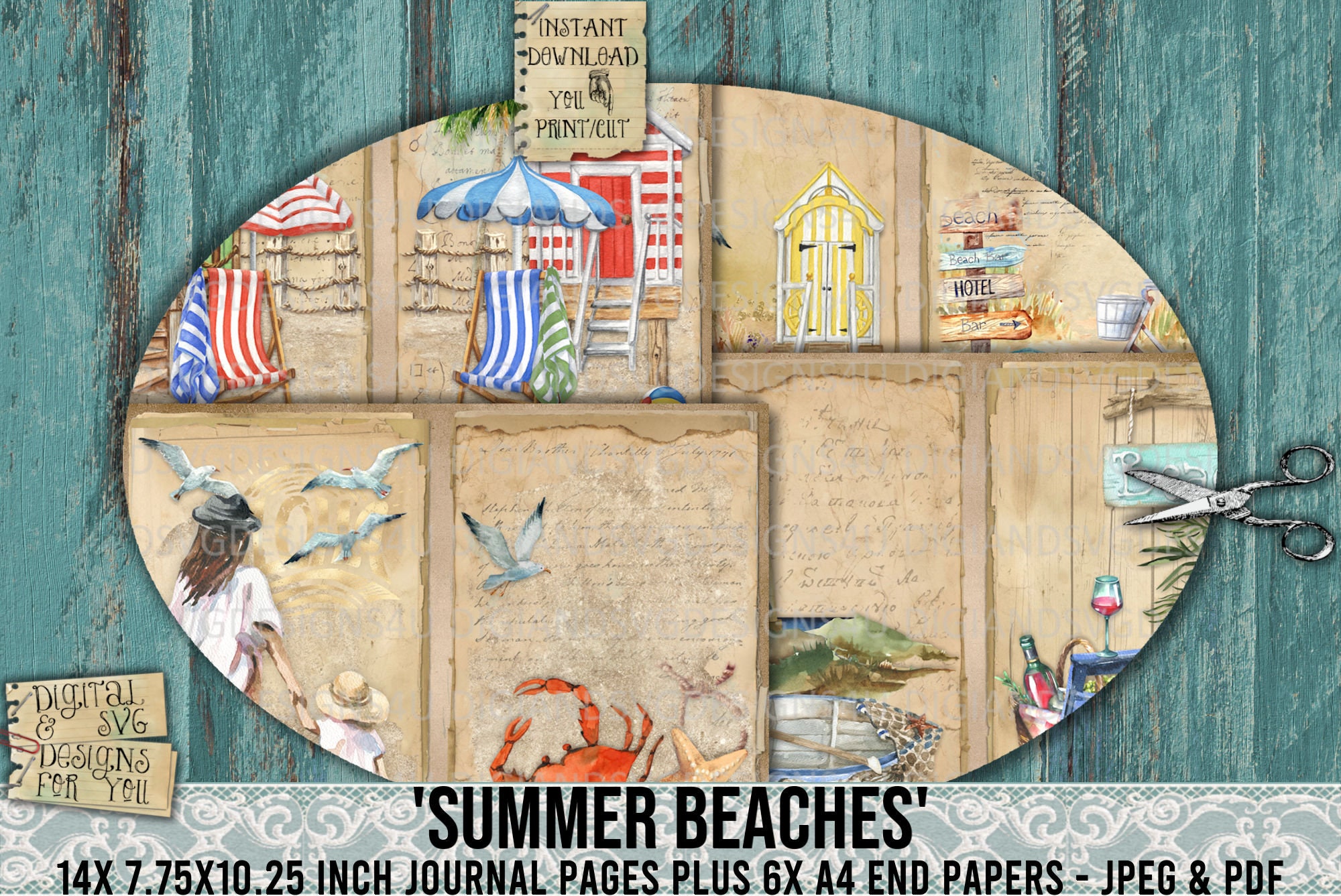 Summer Beaches Ocean Seaside Vacation Junk Journal - Etsy