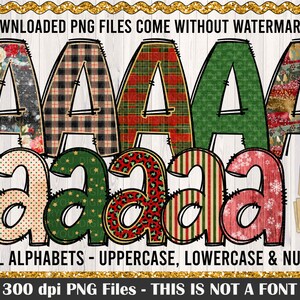 Christmas Doodle Alphabet Bundle, Christmas Alphabet, Doodle Letters ...