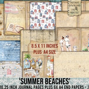 Summer, Beaches, Ocean, Seaside, Vacation, Junk Journal, Holiday ...