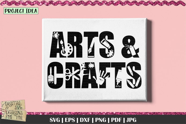 Arts and Crafts SVG Silhouette Svg Arts & Crafts Arts Svg - Etsy