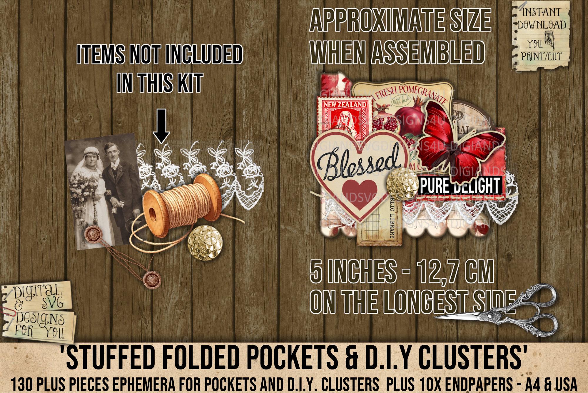 Stuffed Folded Pockets, D.I.Y. Clusters, Loaded Pockets, Tags, Tickets ...