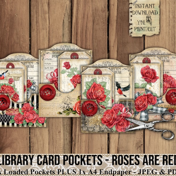 Library Pockets - Etsy
