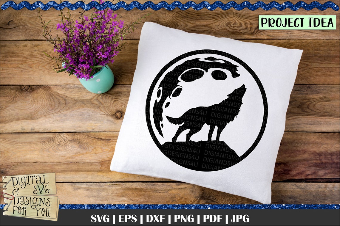 Wolf Svg Full Moon Svg Wildlife Svg Howling Wolf Svg Wolf - Etsy