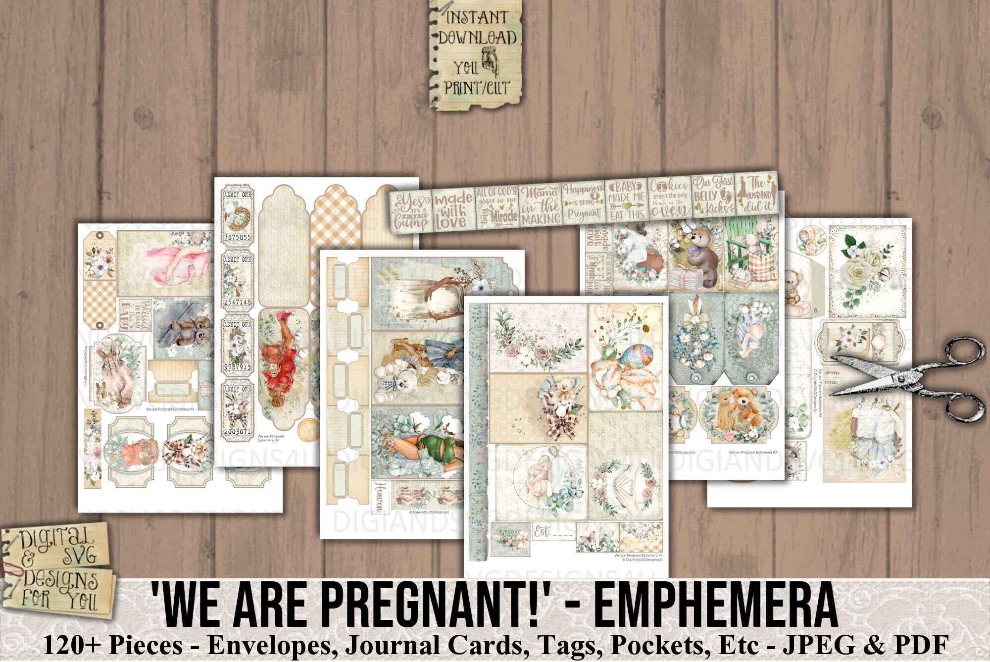 We Are Pregnant Pregnancy Ephemera Embellishment Envelope - Etsy