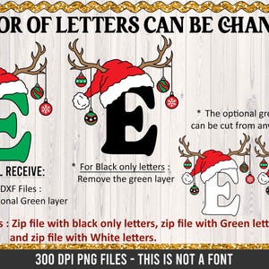 Christmas Alphabet SVG Bundle, Santa Hat Christmas Letters, Christmas ...