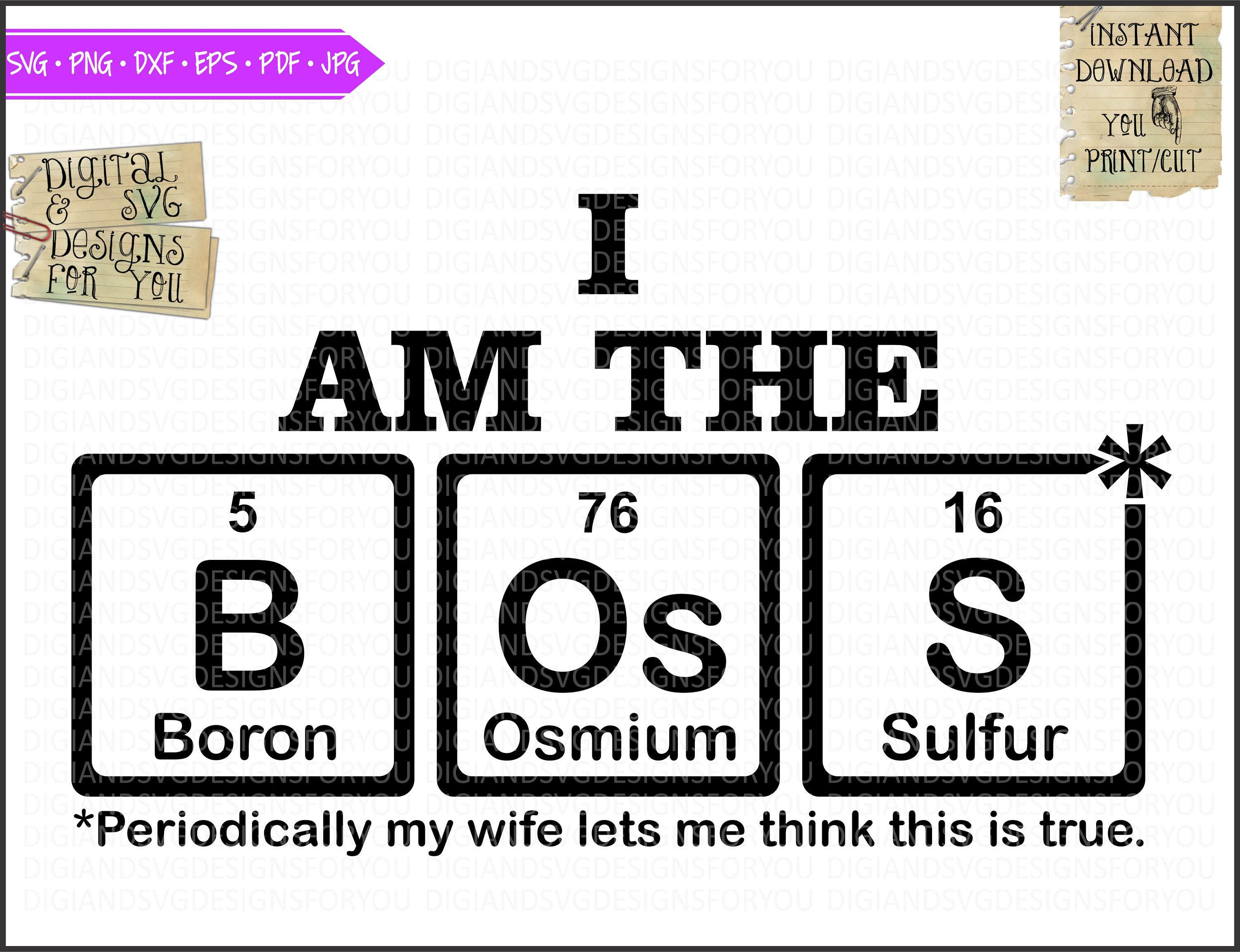 I Am the Boss Svg Boss Svg Im the Boss Quote Fathers Day | Etsy