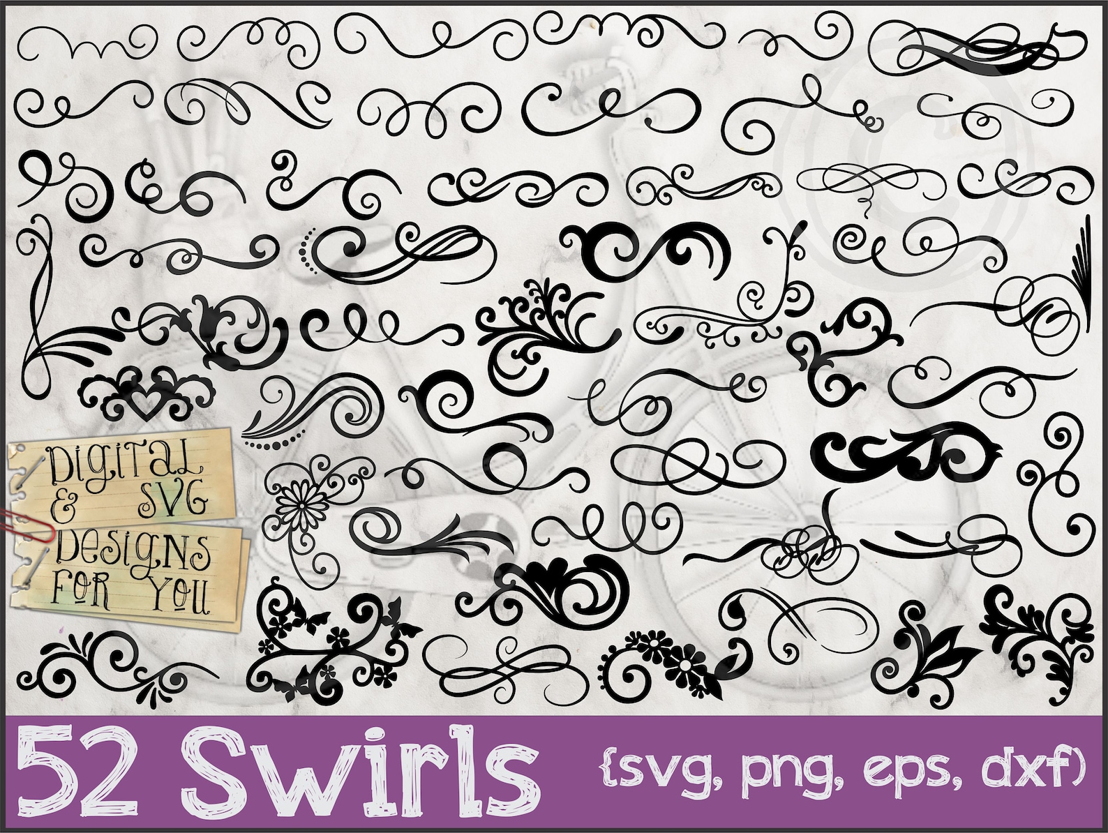 Swirl SVG | Decorative Elements SVG | Swoosh | Ornaments Svg ...