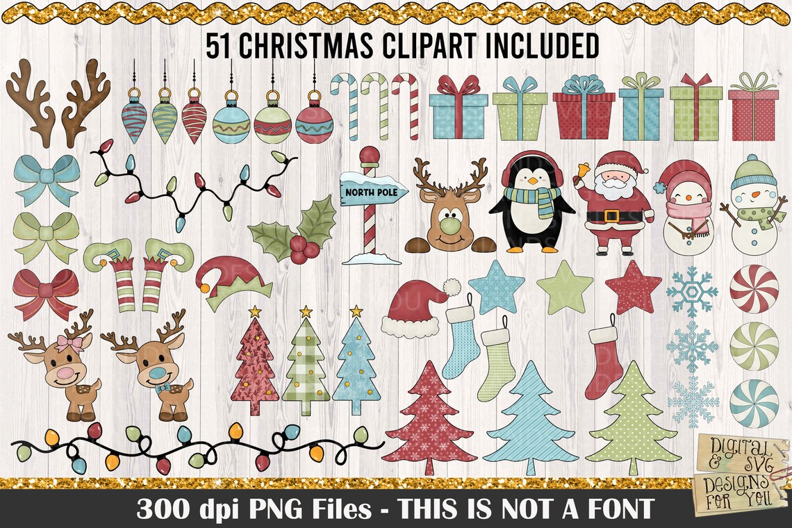Christmas Alphabet PNG, Doodle Alphabet With Clipart, Doodle Letters ...