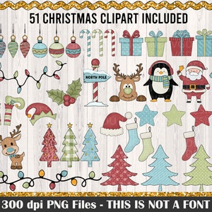 Christmas Alphabet PNG, Doodle Alphabet With Clipart, Doodle Letters ...