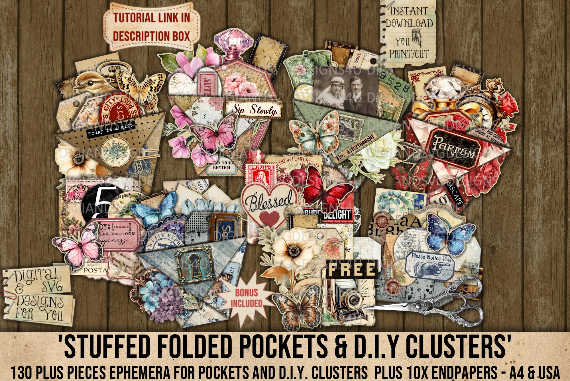 Stuffed Folded Pockets, D.I.Y. Clusters, Loaded Pockets, Tags, Tickets ...