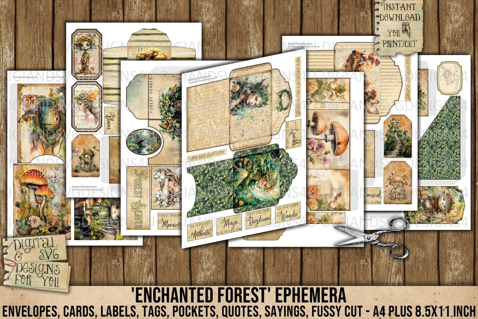 Enchanted Forest, Ephemera, Fairies, Elves, Trolls, Woodland Creatures ...