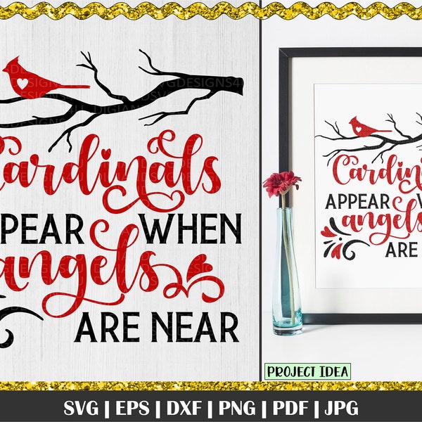 Cardinals Appear When Angels Are Near Svg - Etsy