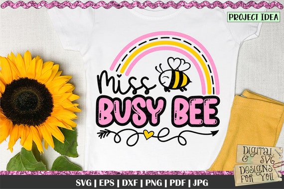 Miss Busy Bee Biene Spruch Biene Svg Hummel Süßes Zitat - Etsy