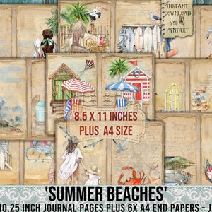 Summer, Beaches, Ocean, Seaside, Vacation, Junk Journal, Holiday ...