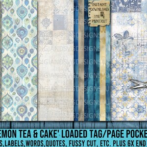Lemon Tea and Cake, Loaded Tag Pockets, Vintage, Labels, Tags, Pockets ...