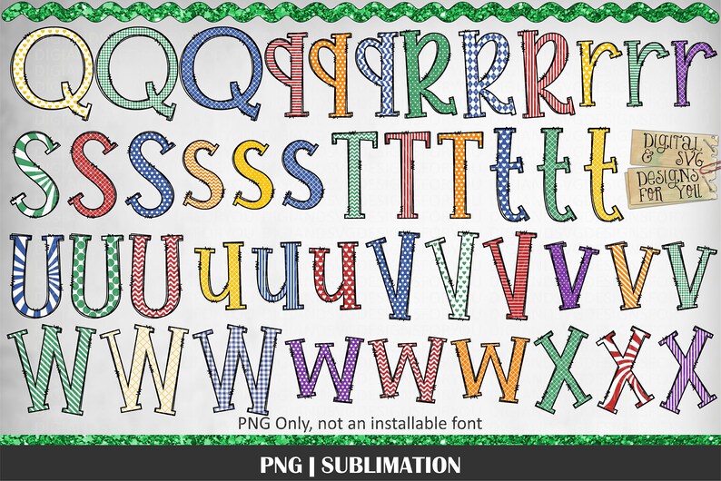 Doodle Letters Png, Doodle Alphabet, Colored Doodle Letters PNG, Doodle ...