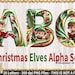 Christmas Elves Alphabet Set, PNG Alphabet Bundle, Christmas Alpha Set ...