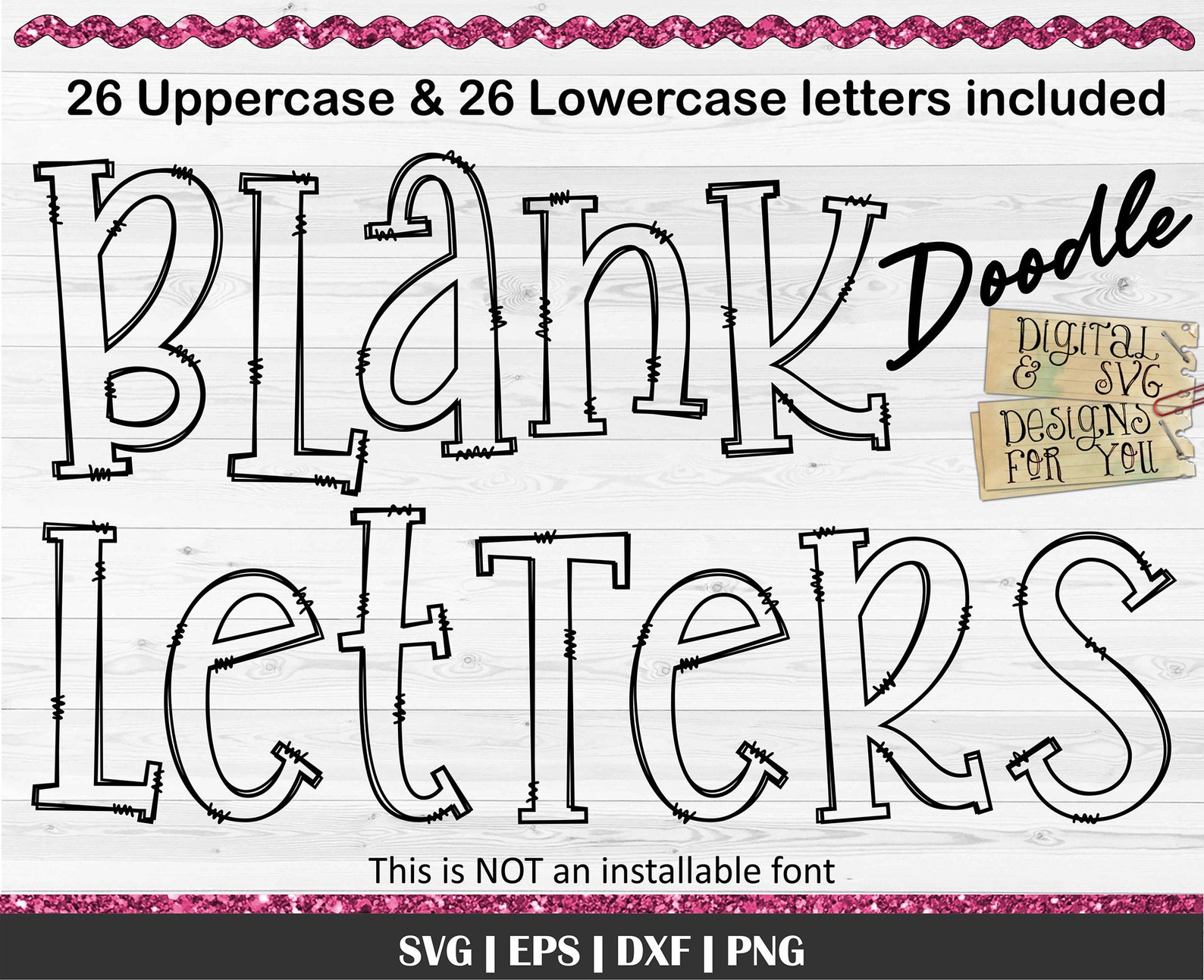 Doodle Letters Svg Png Dxf Transparent Doodle Letters SVG - Etsy