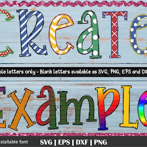 Doodle Letters Svg, Png, Dxf, Transparent Doodle Letters SVG, Blank ...